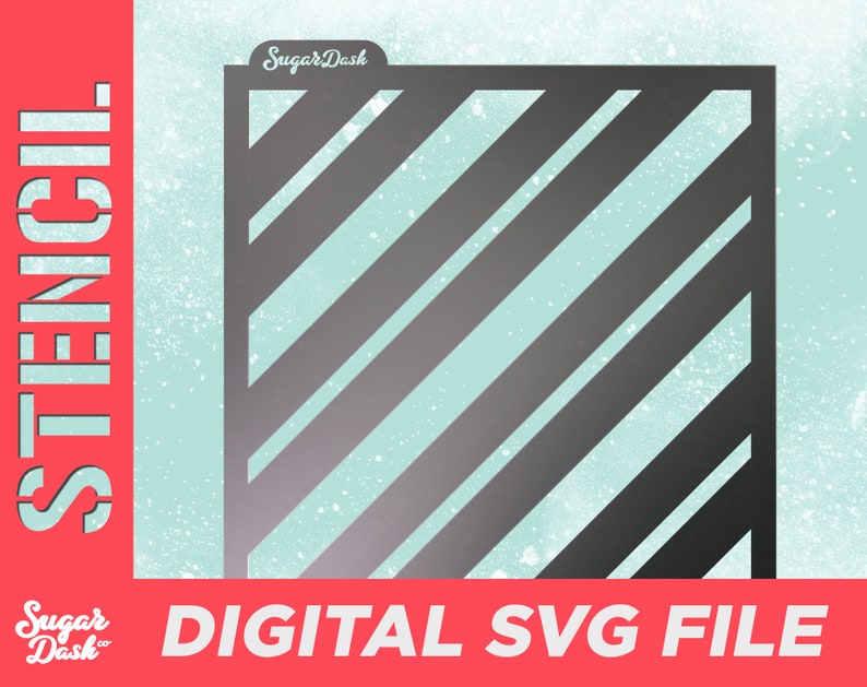 Diagonal Lines Stencil 14 Digital SVG File - Etsy