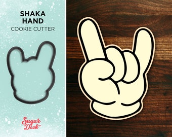Shaka Hang Ten Sign Language Hand Cookie Cutter - Etsy