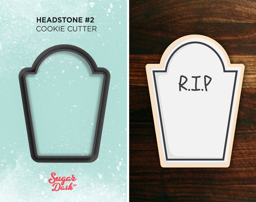 Headstone #2 - Halloween Cookie Cutter - Gravestone, Tombstone - Etsy