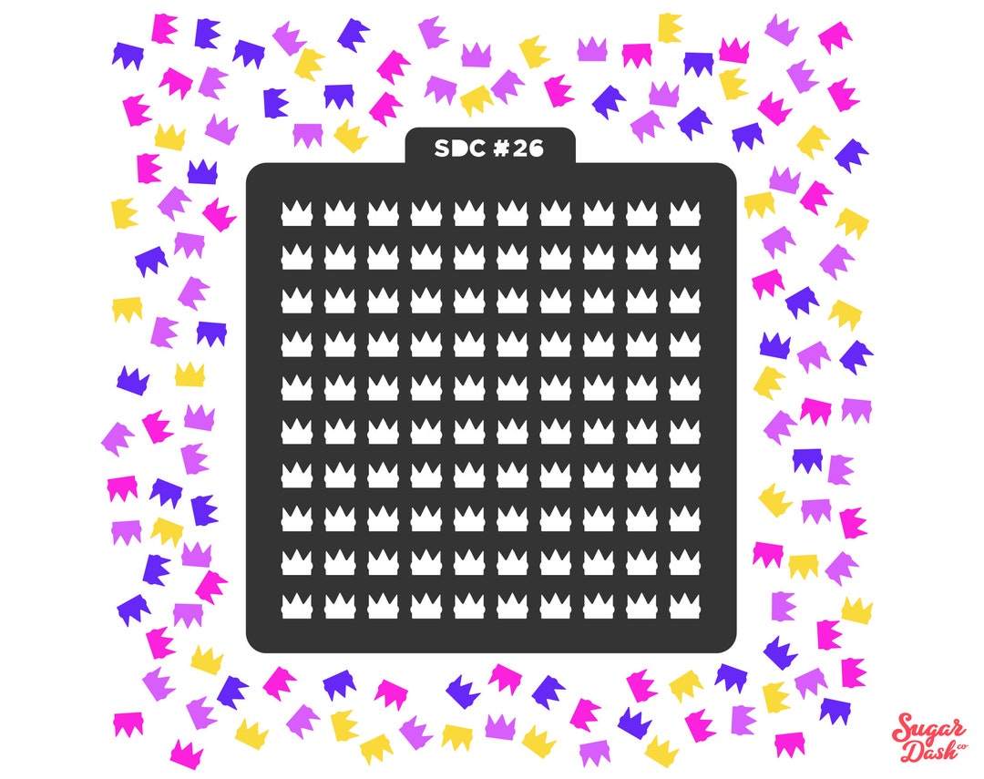 Princess Crown Sprinkle Stencil #26 | Physical Item! - Etsy