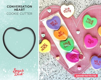Mini Conversation Hearts Stencil 1 - Etsy