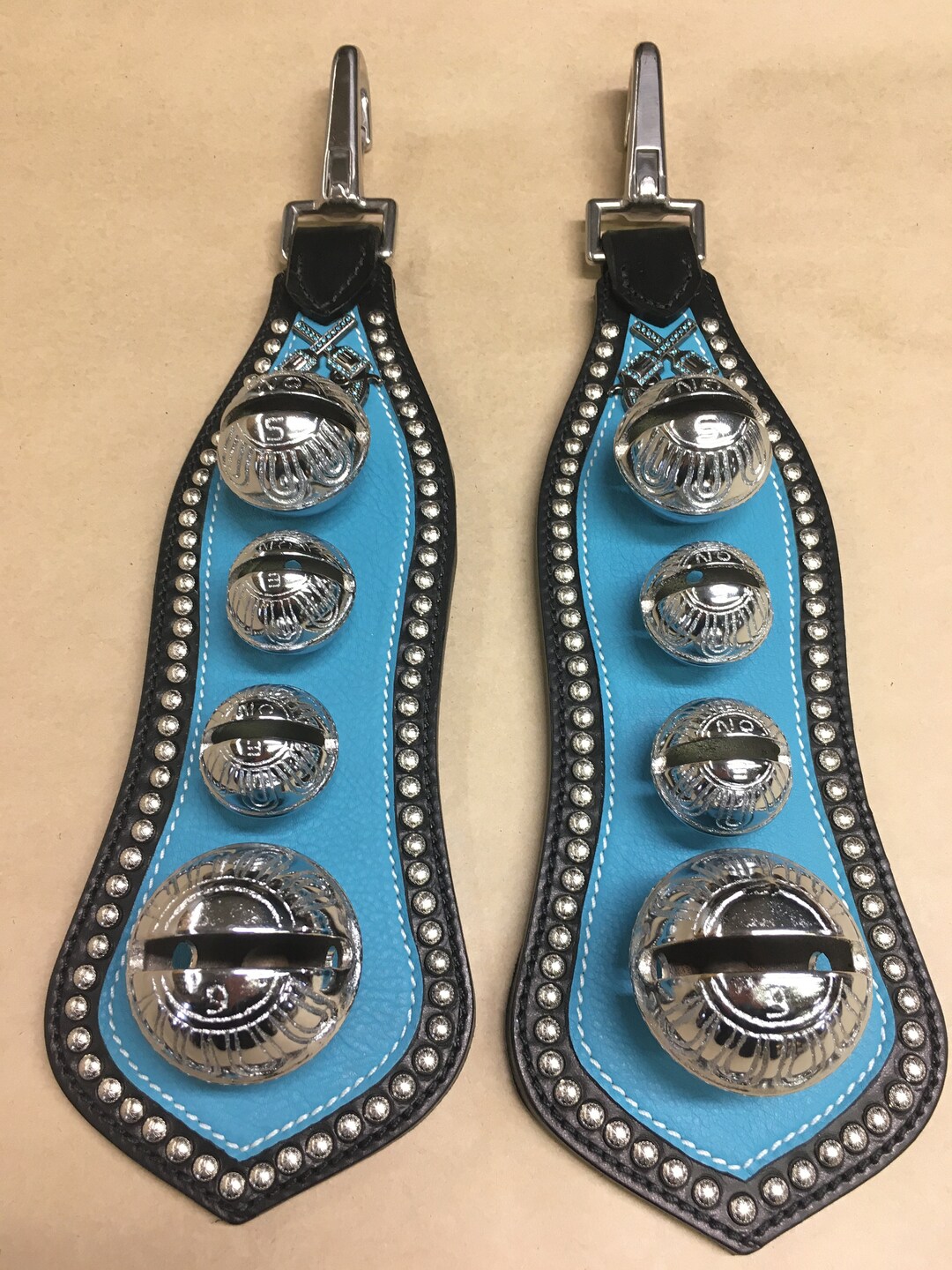 Turquoise Pistols Bell PAIR, Medium, for Harness/carriages/saddles - Etsy