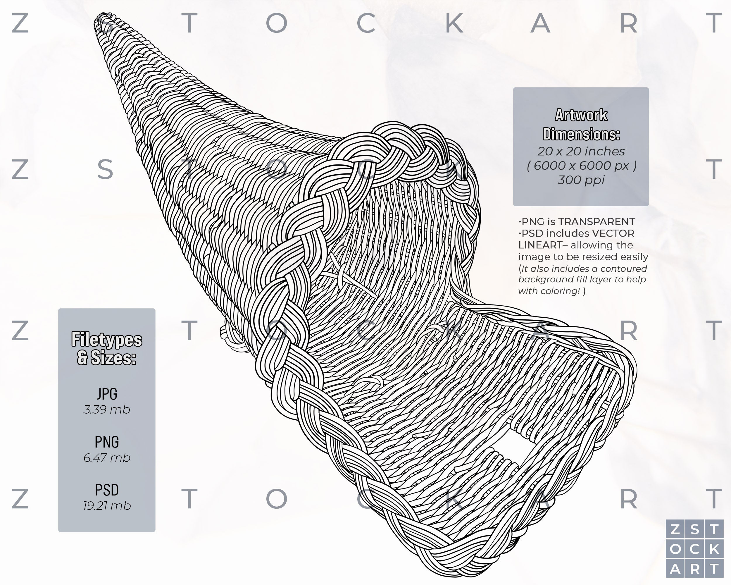 Empty Cornucopia Clipart