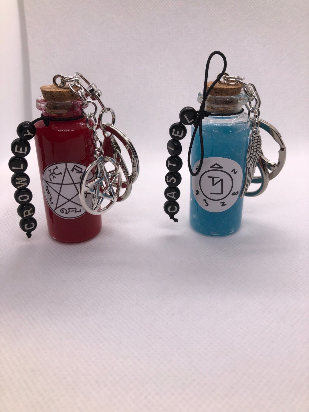 Castiel Keychains, Crowley Keychains, Supernatural Keychains ...