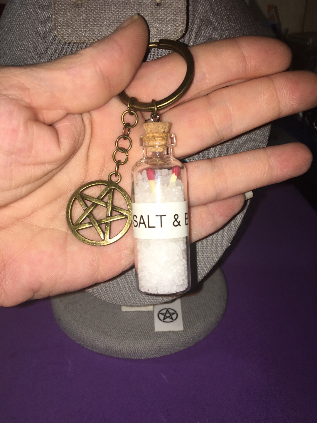 Supernatural Keychain, Bronze Pentagram Keychain, Ghost Killing Kit ...