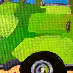 Abstract VW Van, Camper Van, Original Art, One of a Kind, Acrylic on ...
