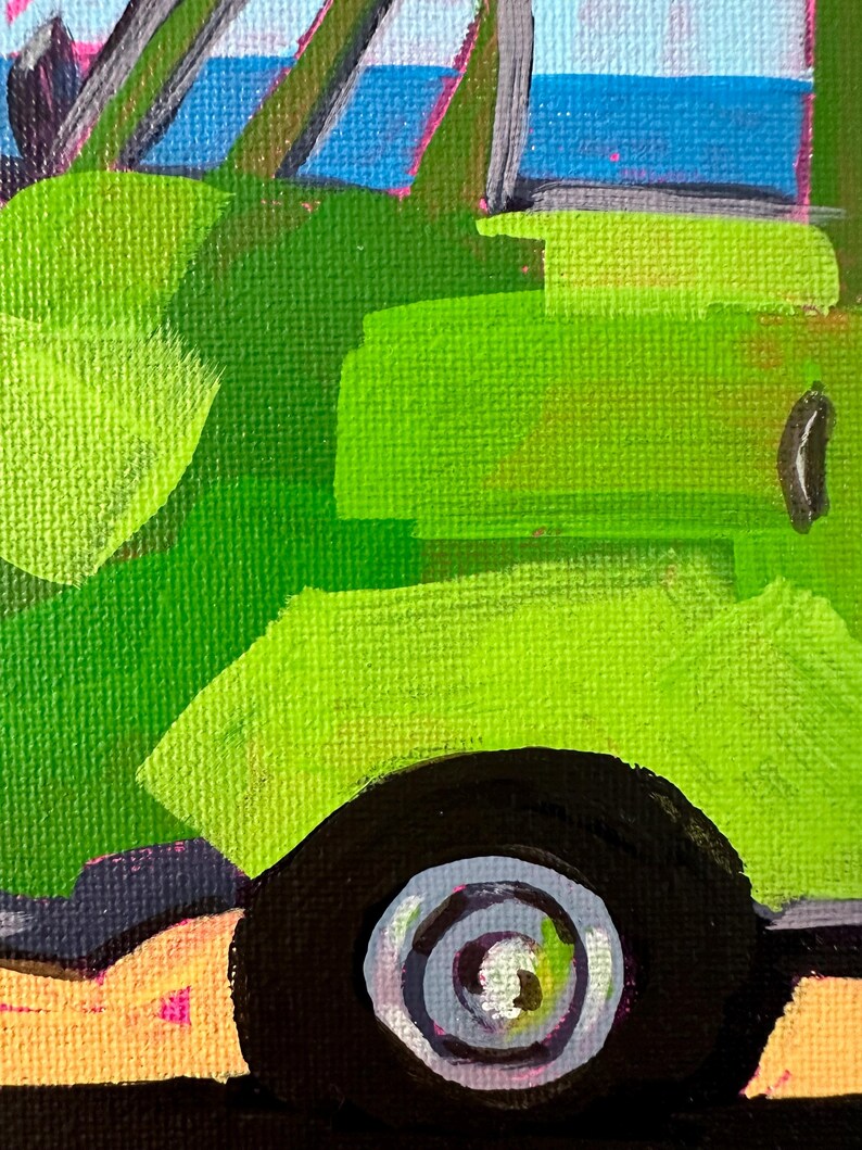 Abstract VW Van, Camper Van, Original Art, One of a Kind, Acrylic on ...