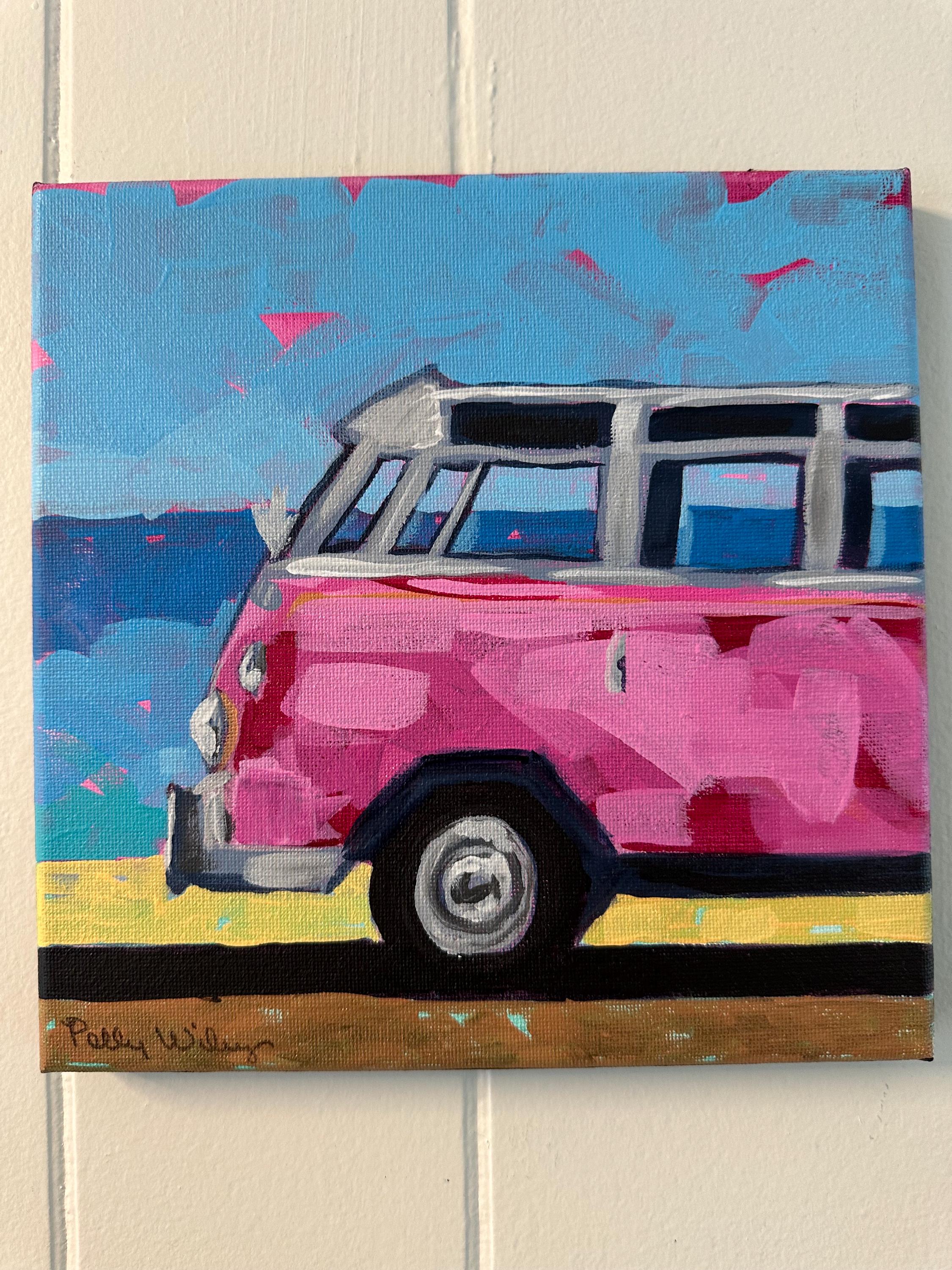 Abstract VW Van, Camper Van, Original Art, One of a Kind, Acrylic on ...