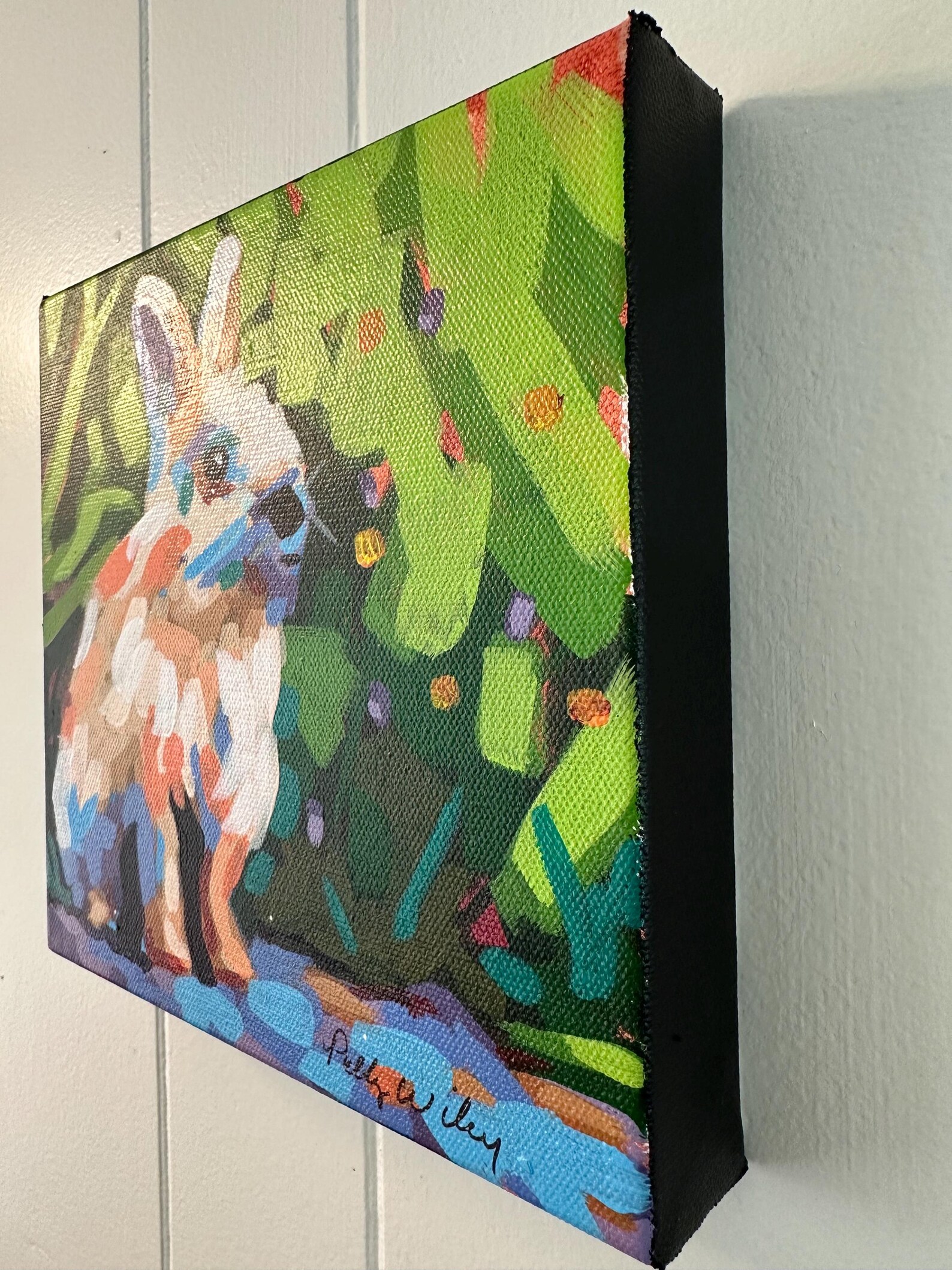Abstract Bunny, Original Art, One of a Kind, Acrylic on Canvas, Gift - Etsy