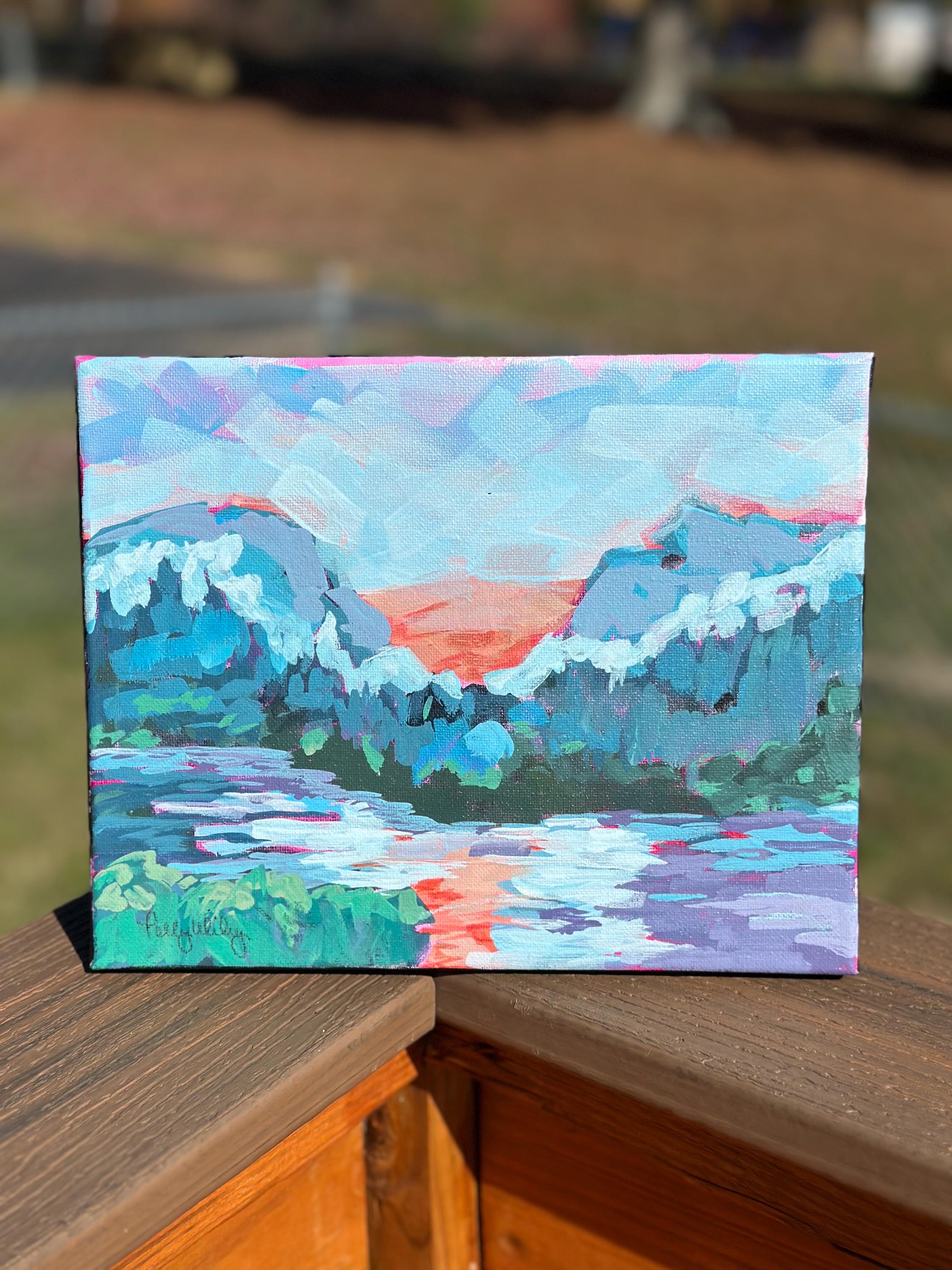 Landscape, Acrylic on Canvas, Gift, Colorful Landscape Painting - Etsy