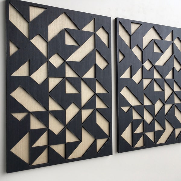 Wood Squares Wall Art - Etsy