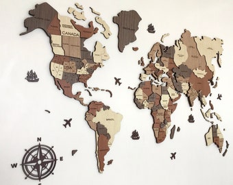Extra Large World Map Wall - Etsy