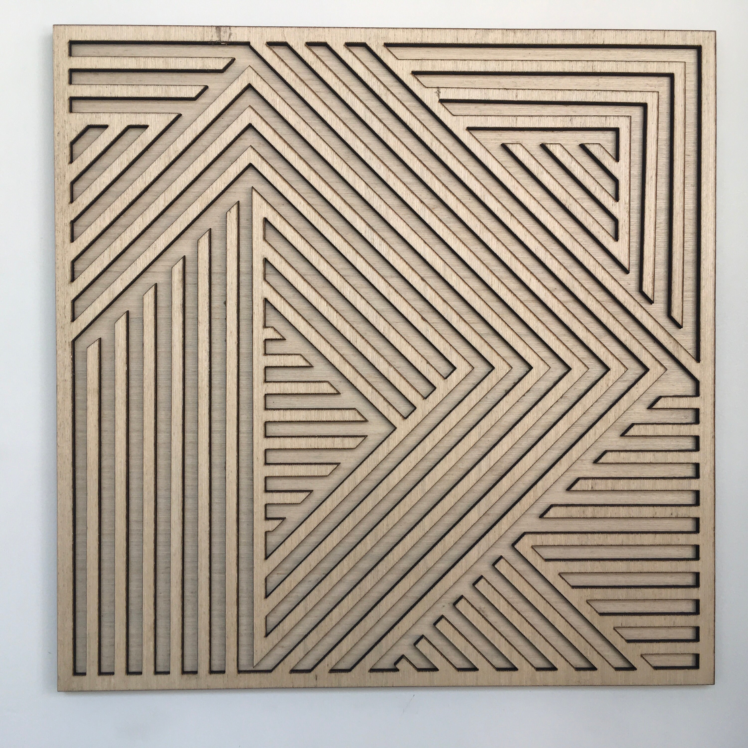 Geometric Wood Wall Art Modern Wood Art Minimal single - Etsy