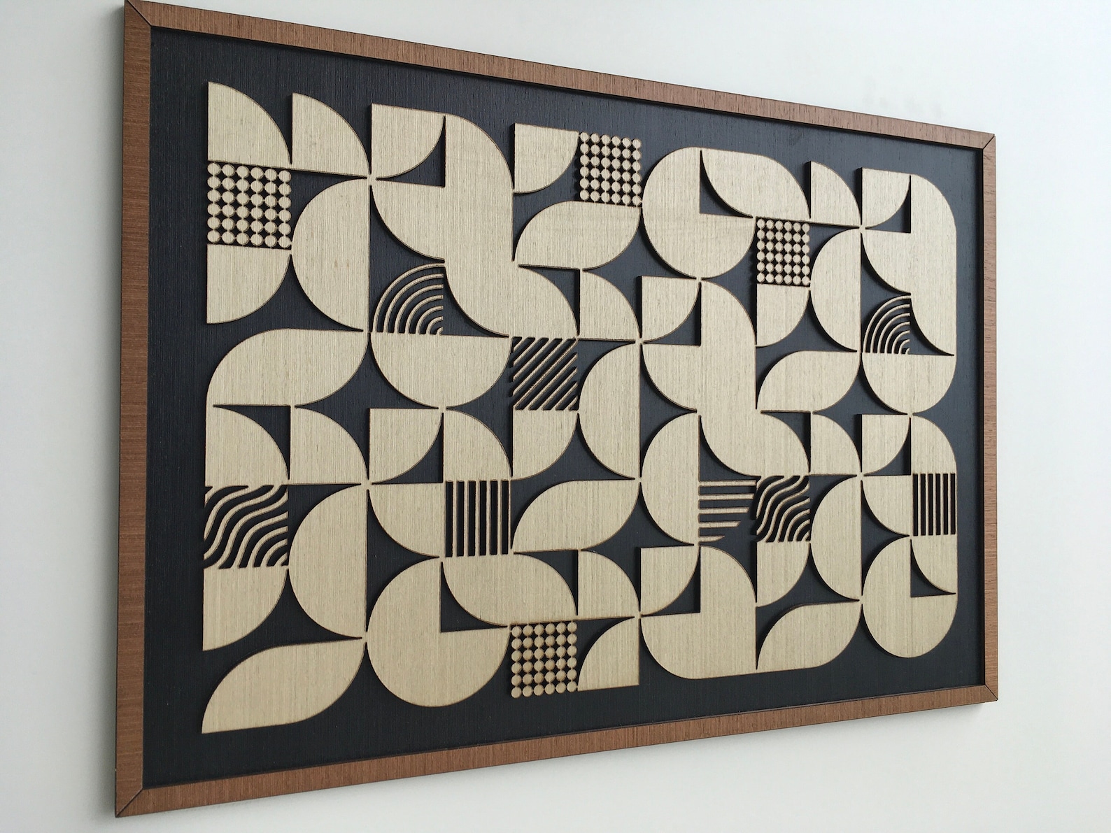 Geometric Abstract Wood Wall Art Modern Wood Art Minimal - Etsy