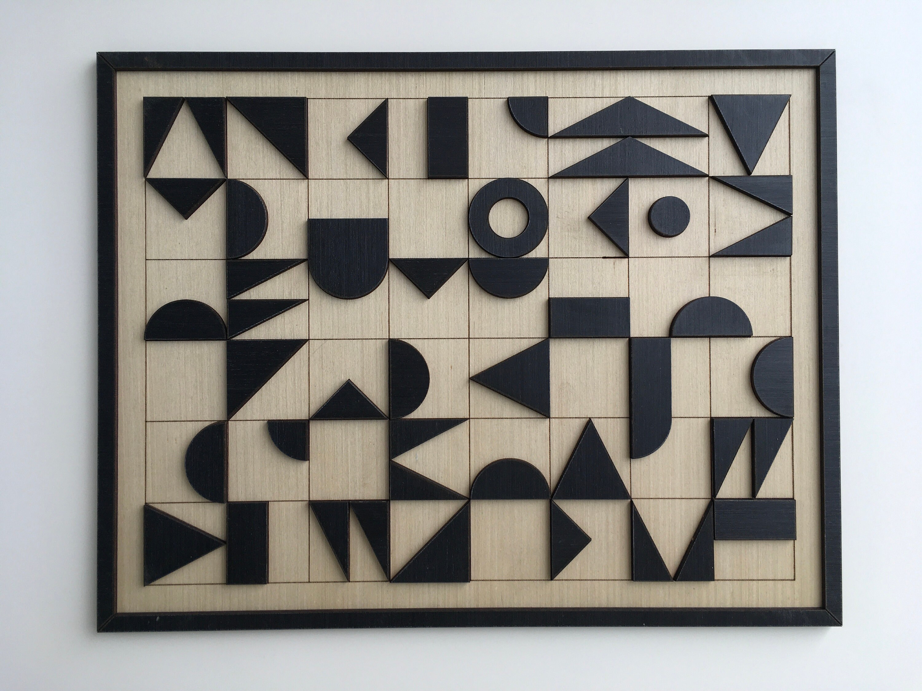 Geometric Abstract Wood Wall Art Modern Wood Art Minimal - Etsy