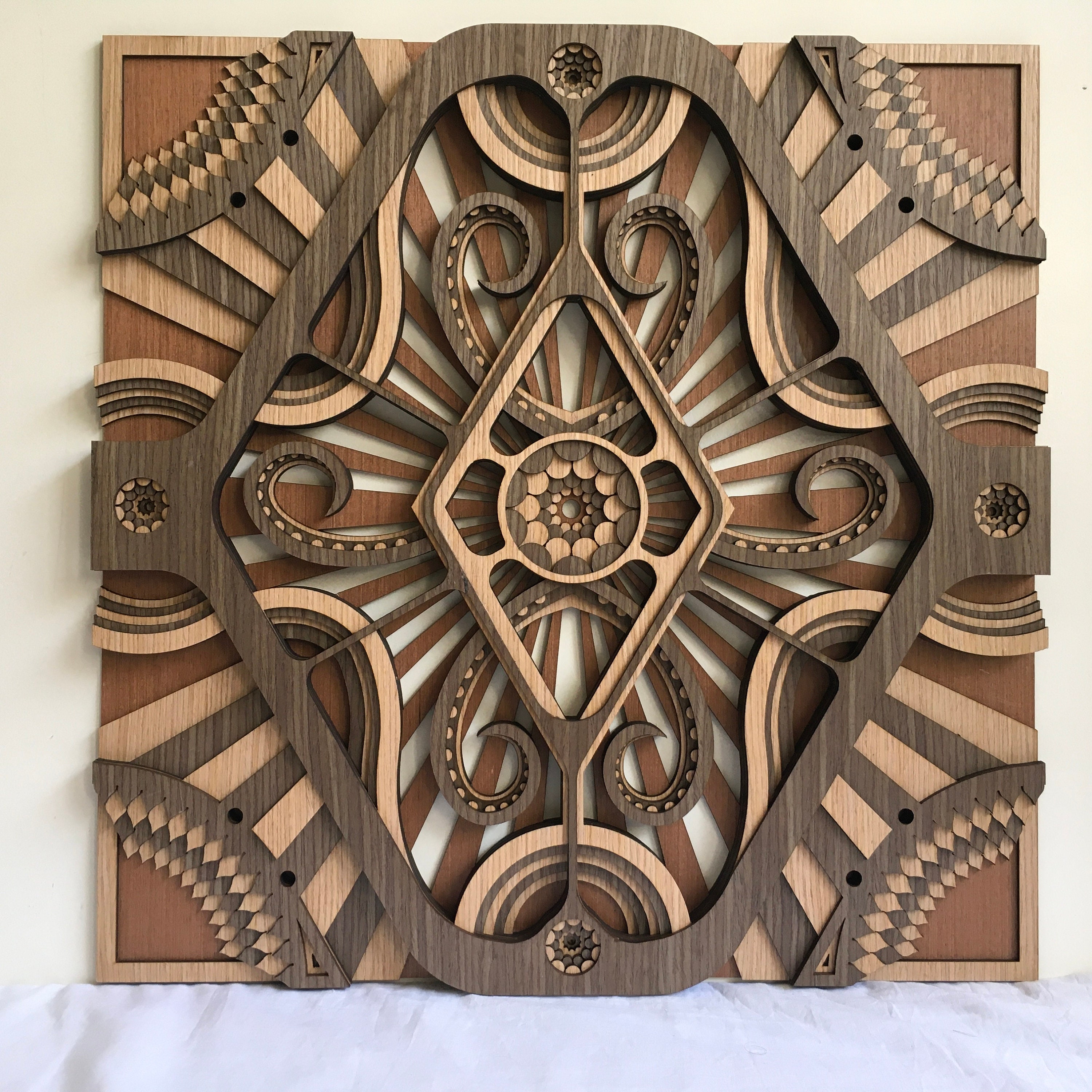 Square Hypnotic Shapes extra Large Wall Art Abstract - Etsy