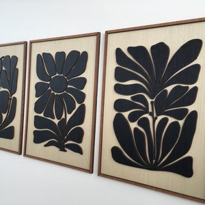 Tropical Leaf Wood Wall Art - Mid Century Modern Wall Art - Boho Room ...