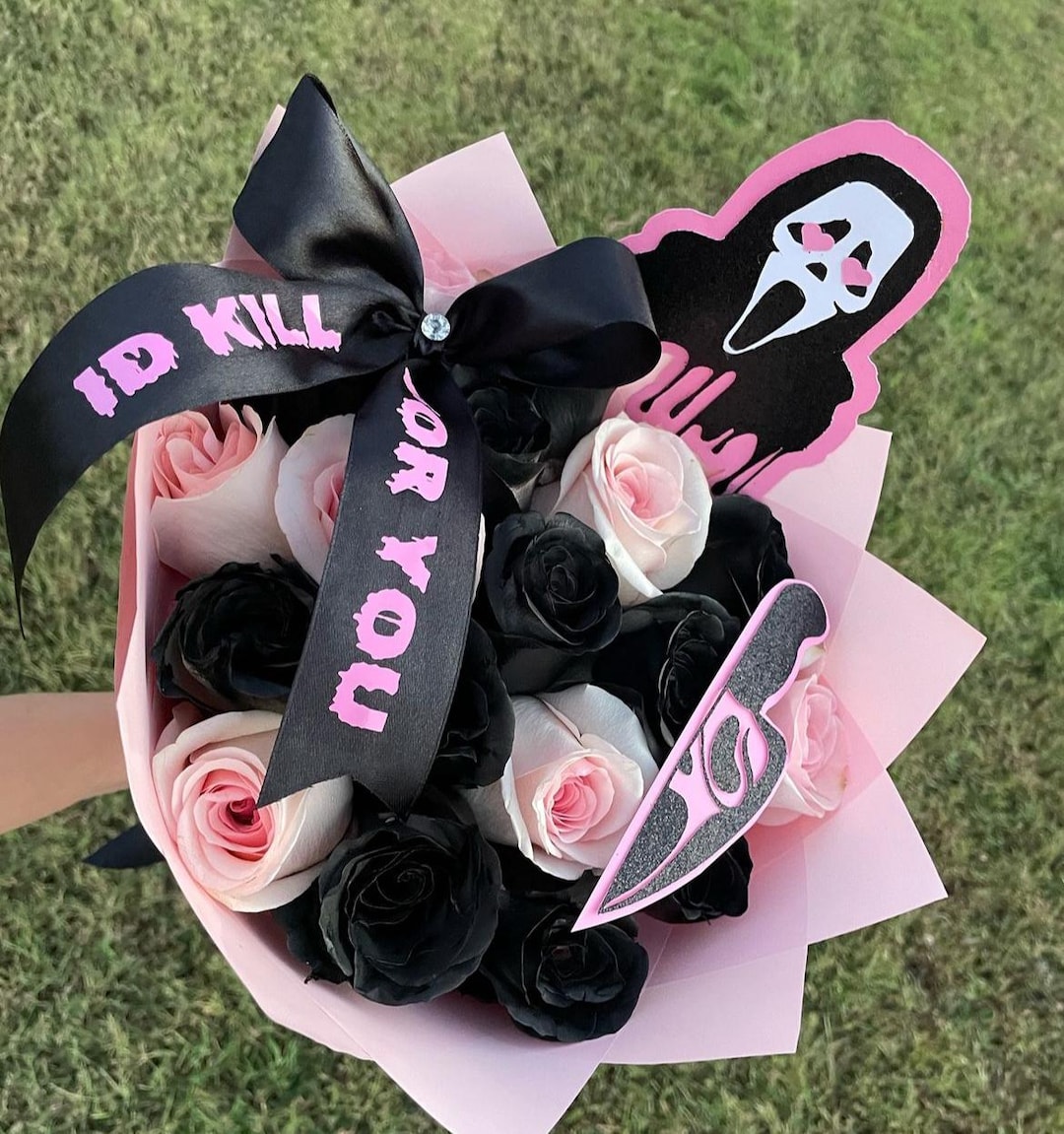 Bouquet Eternal Bouquet Spooky Bouquet Scream Bouquet Ghostface - Etsy