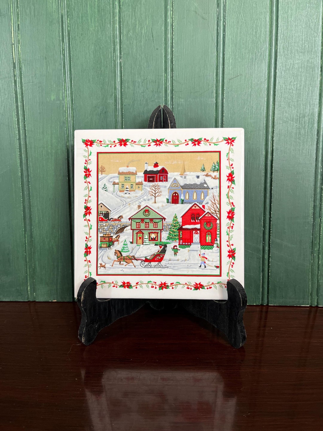 Vintage Russ Berrie & Co. "a Christmas Remembered" Trivet or Wall ...