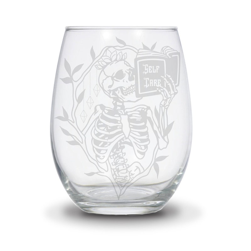 Self Care Wine Glasses - Etsy