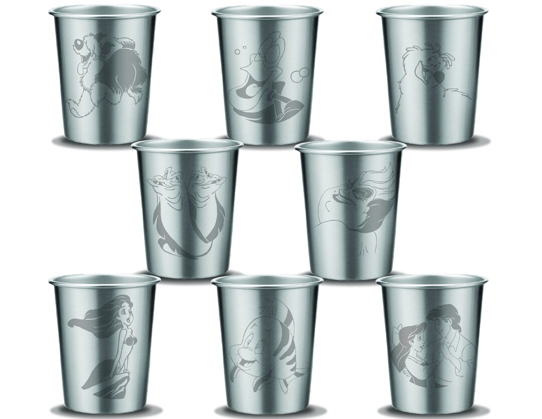 Little Mermaid Stainless Steel Stackable Kids Drinking Cup. Ariel ...