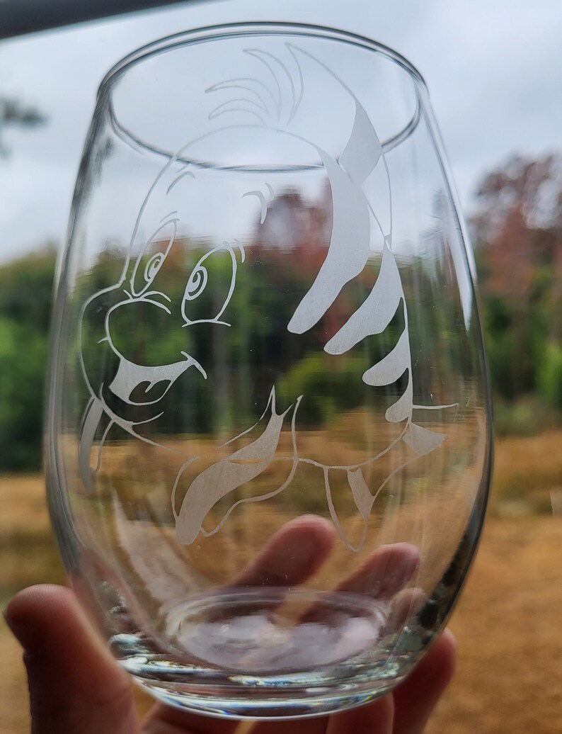 Little Mermaid Wine Glasses. Ariel on Rock, Ursala, Ariel and Eric ...