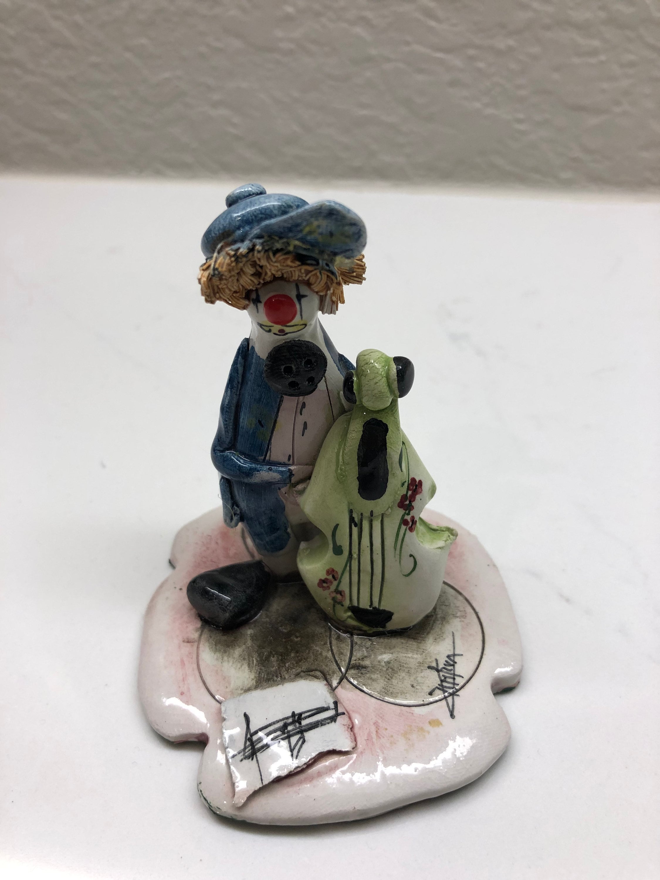 Zampiva Vintage Clown Figurine Made in Italy Ceramics Rare Collectible ...