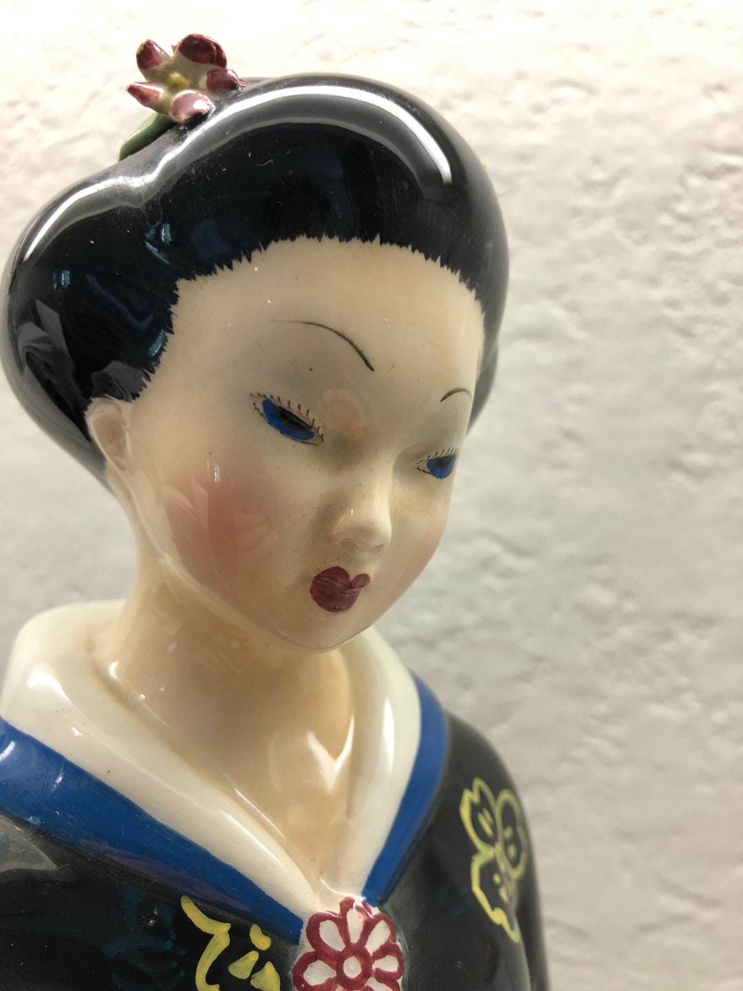 Geisha Porcelain Figurine Made in Italy Handpainted Oriental Figurine ...