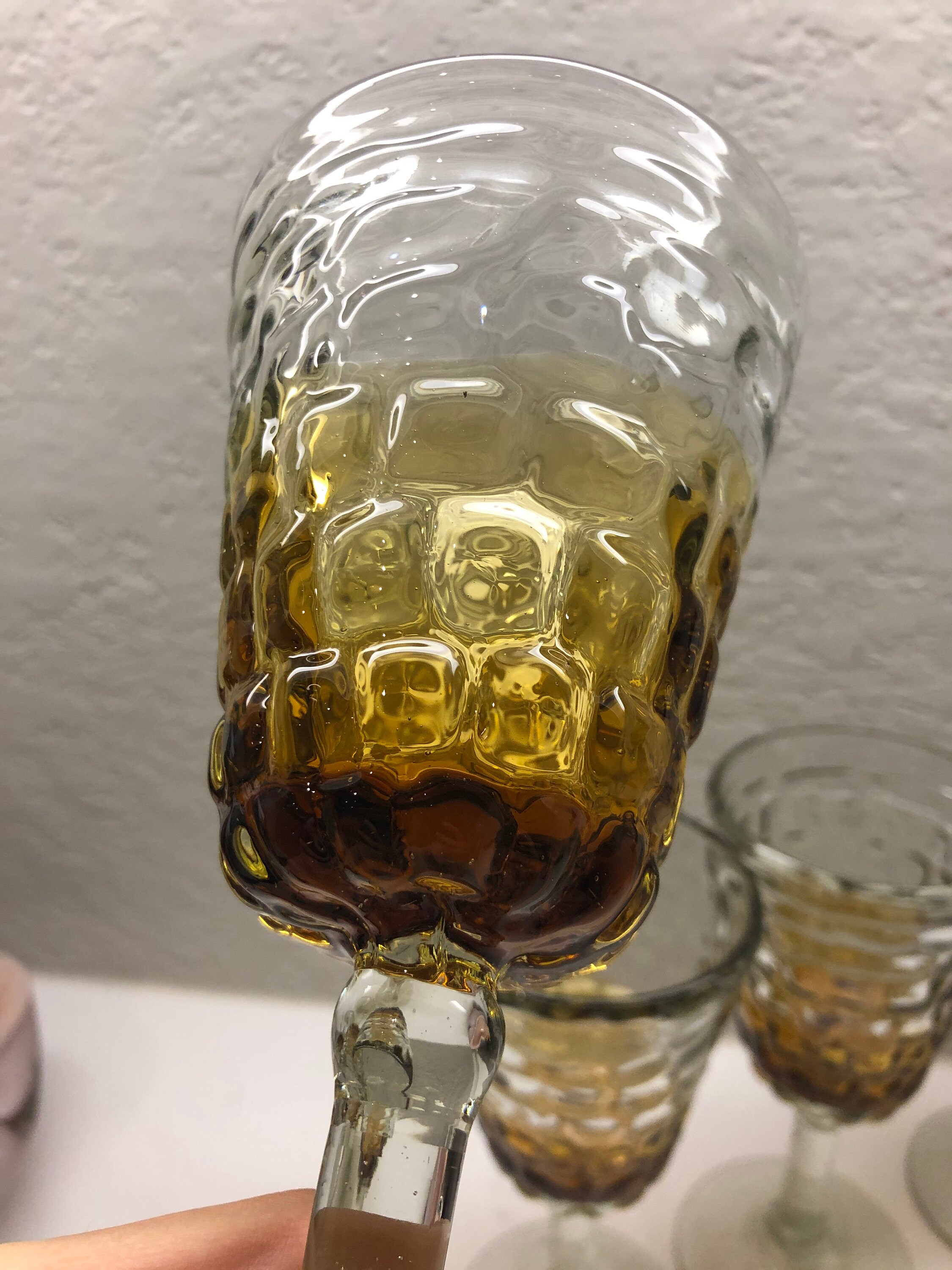 Hand Blown Mexican Glassware Set of 4 Water Wine Goblets - Etsy
