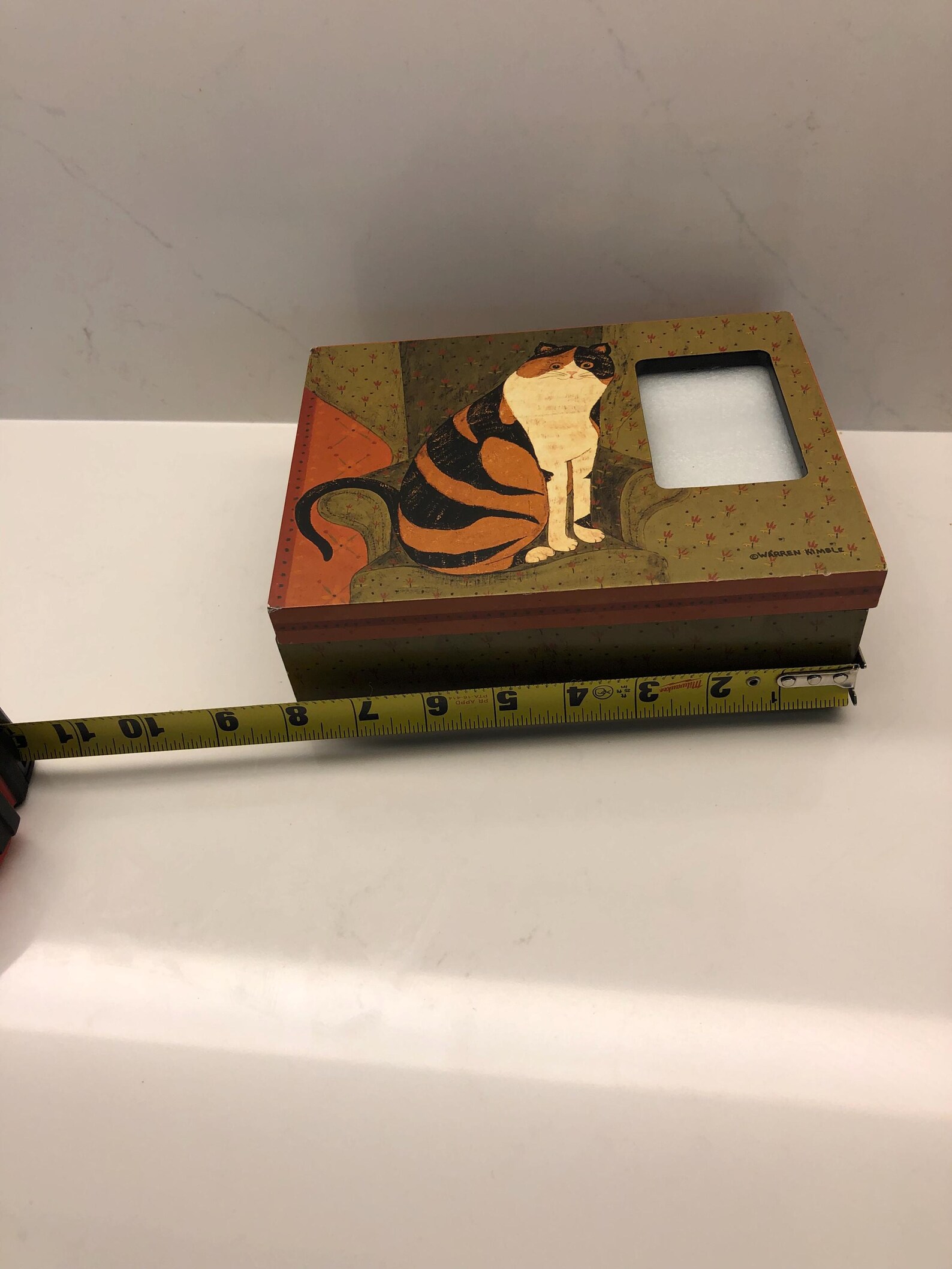 My Cat Wood Box Warren Kimble Calico Kitty 2.5" X 3.5" Photo Frame ...