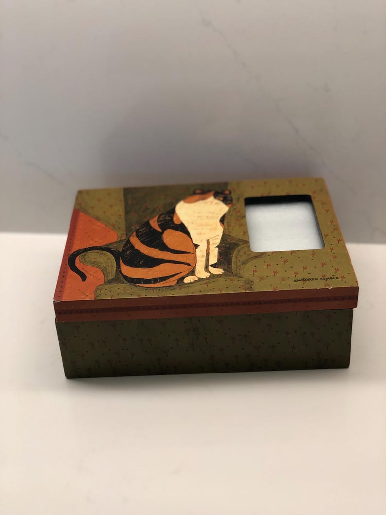 My Cat Wood Box Warren Kimble Calico Kitty 2.5" X 3.5" Photo Frame ...