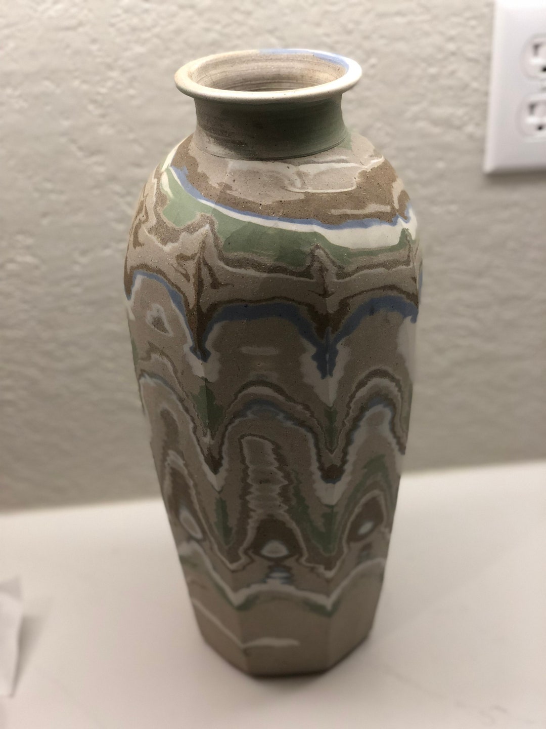 Vase Jim Pettit Pottery Signed Large Vase Abstract - Etsy