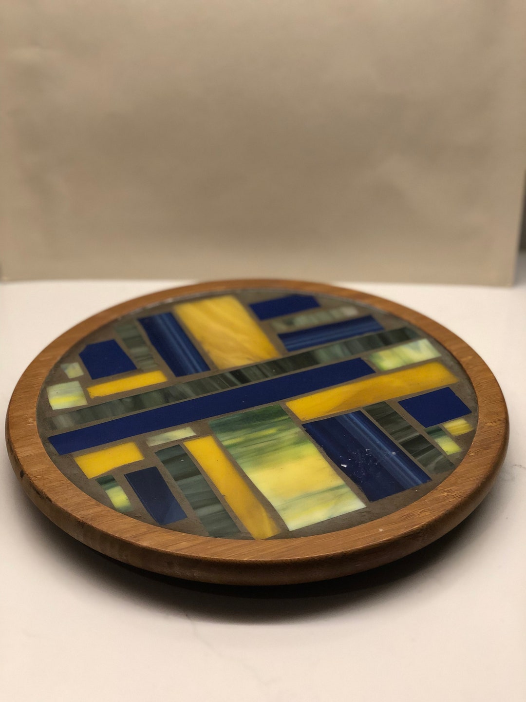 Lazy Susan Turntable Vintage Art Deco Wood Tile - Etsy