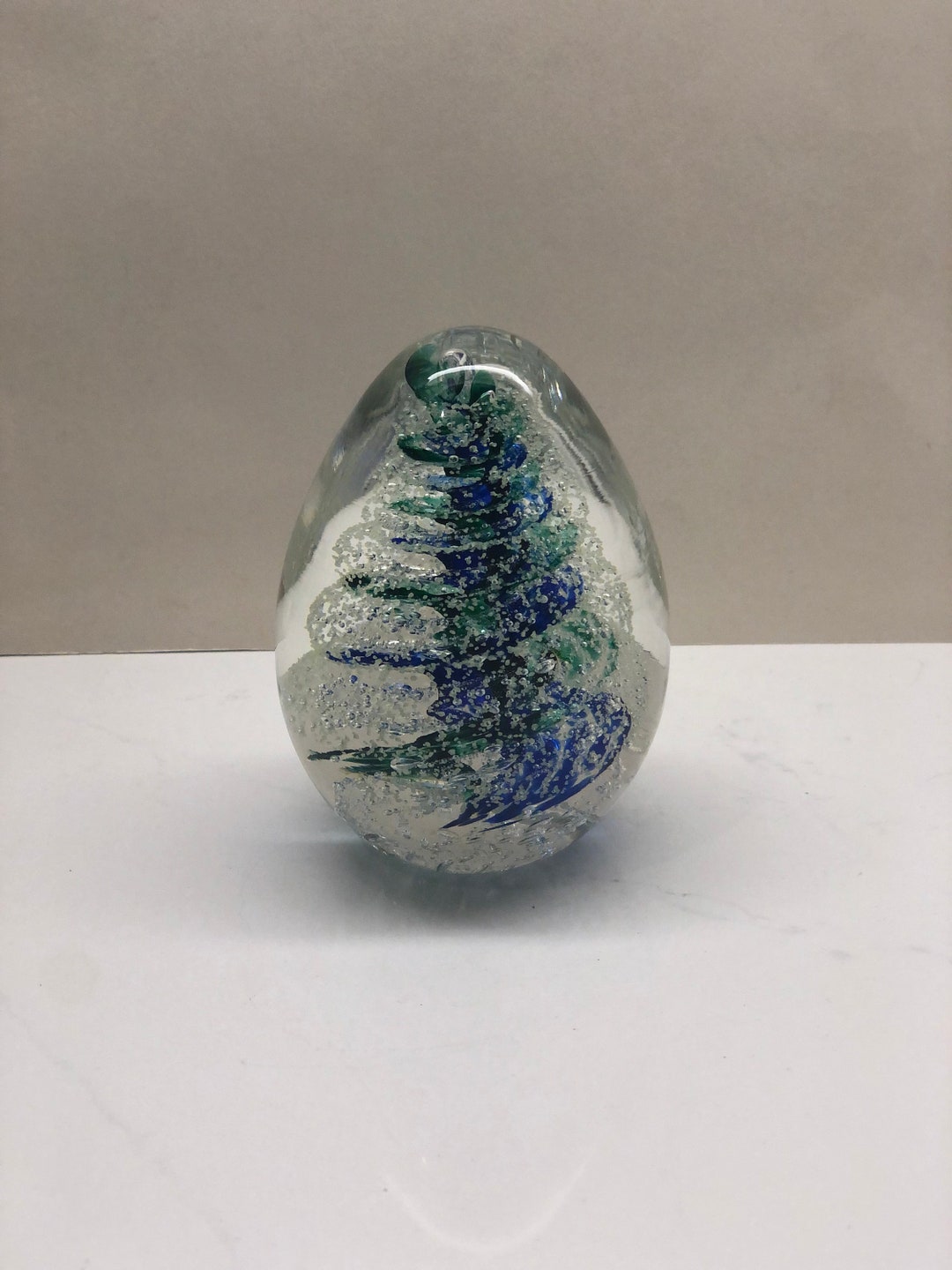 French Biot Art Glass Paperweight - Etsy