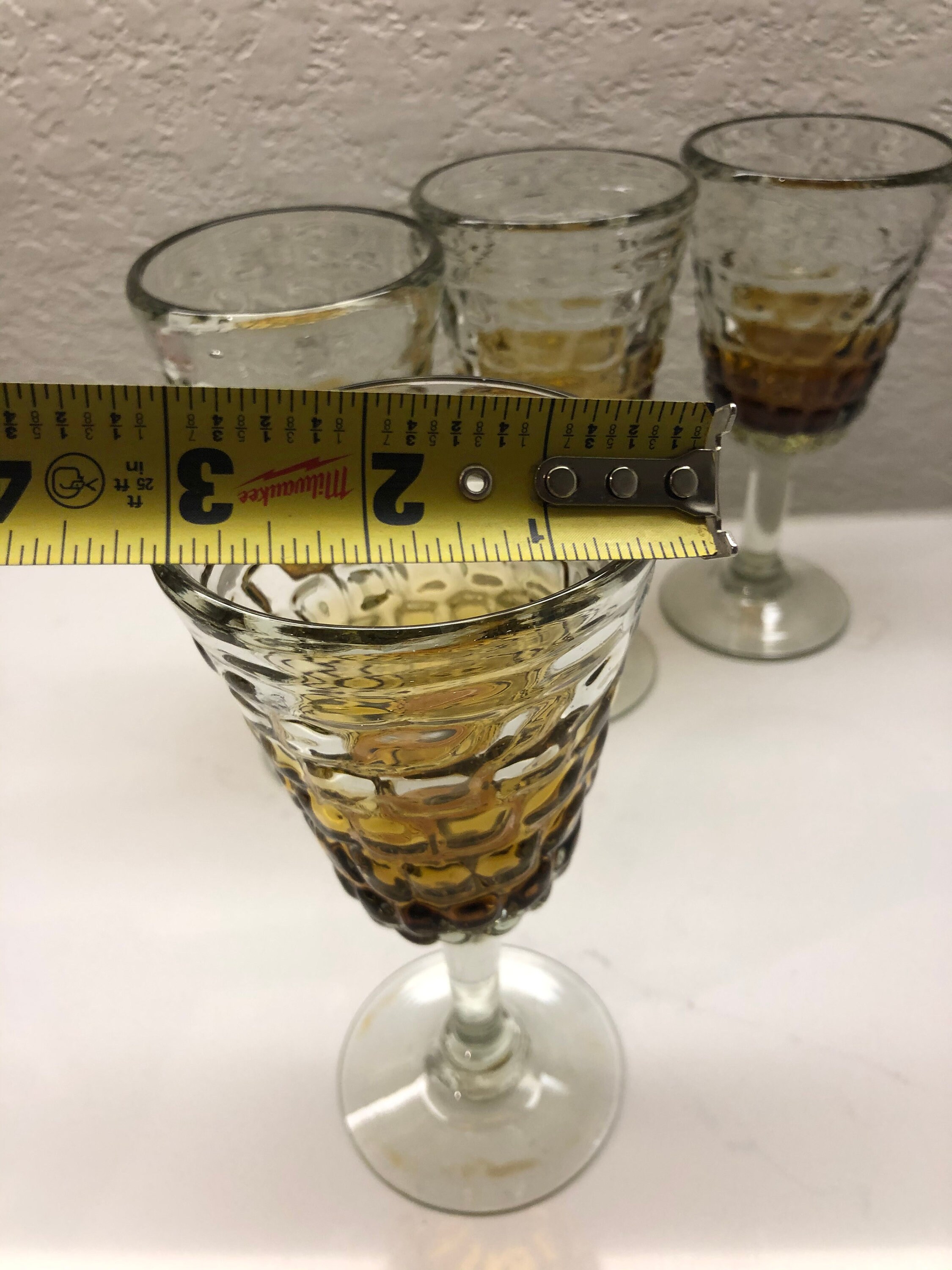 Hand Blown Mexican Glassware Set of 4 Water Wine Goblets - Etsy