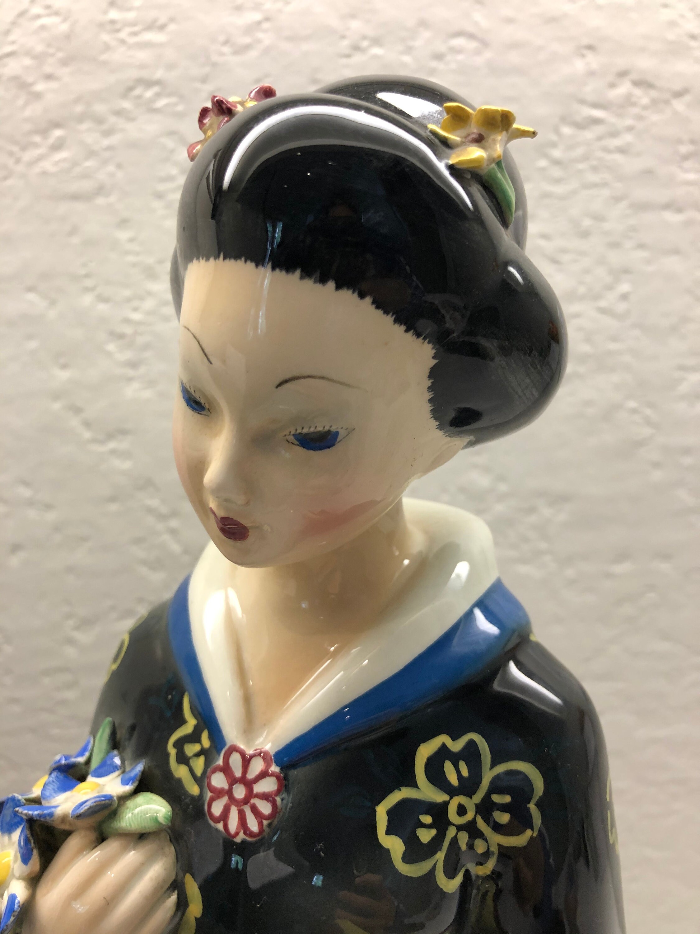 Geisha Porcelain Figurine Made in Italy Handpainted Oriental - Etsy