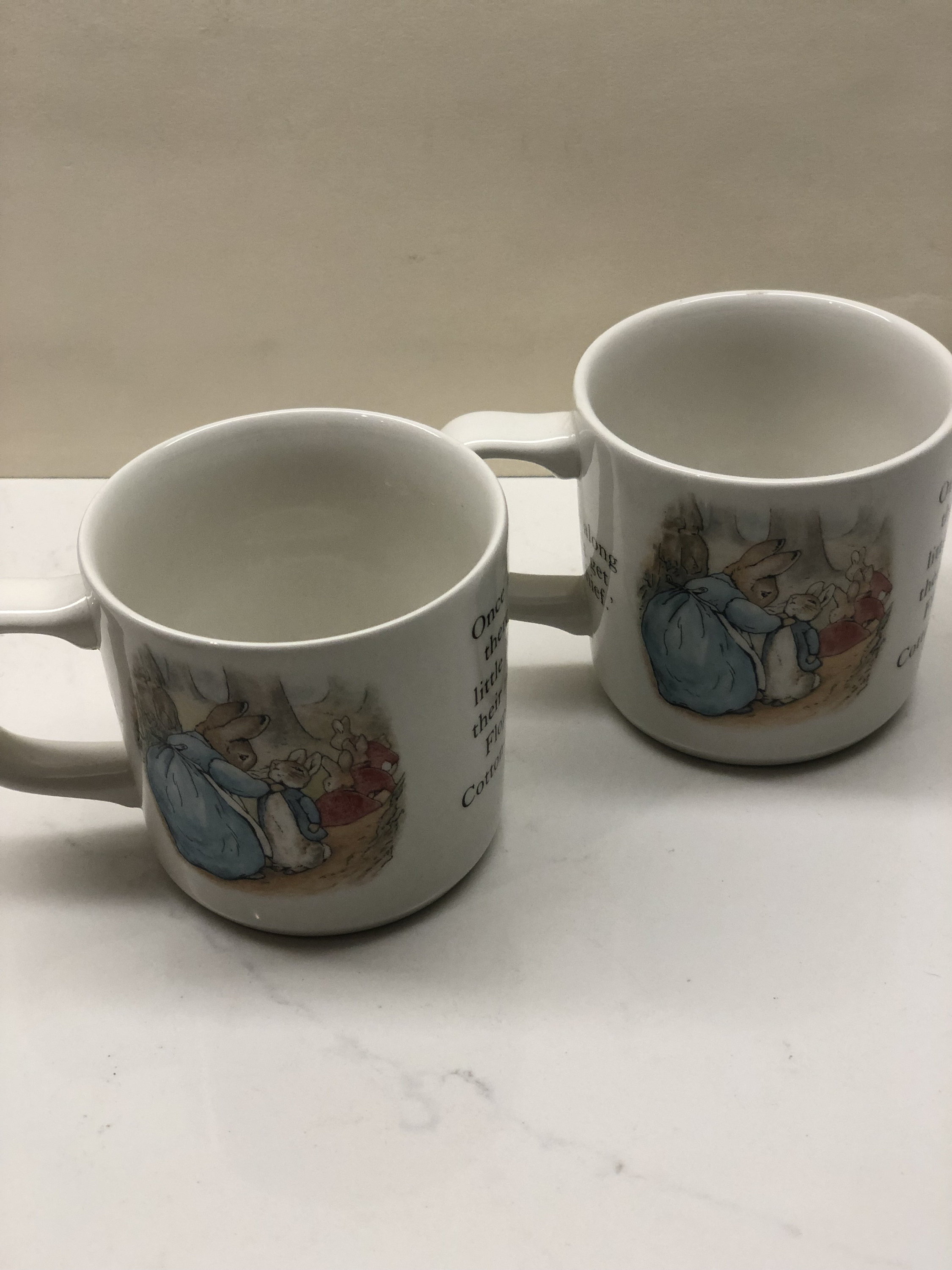 Peter Rabbit Beatrix Potter Wedgwood Set of Two Cups - Etsy