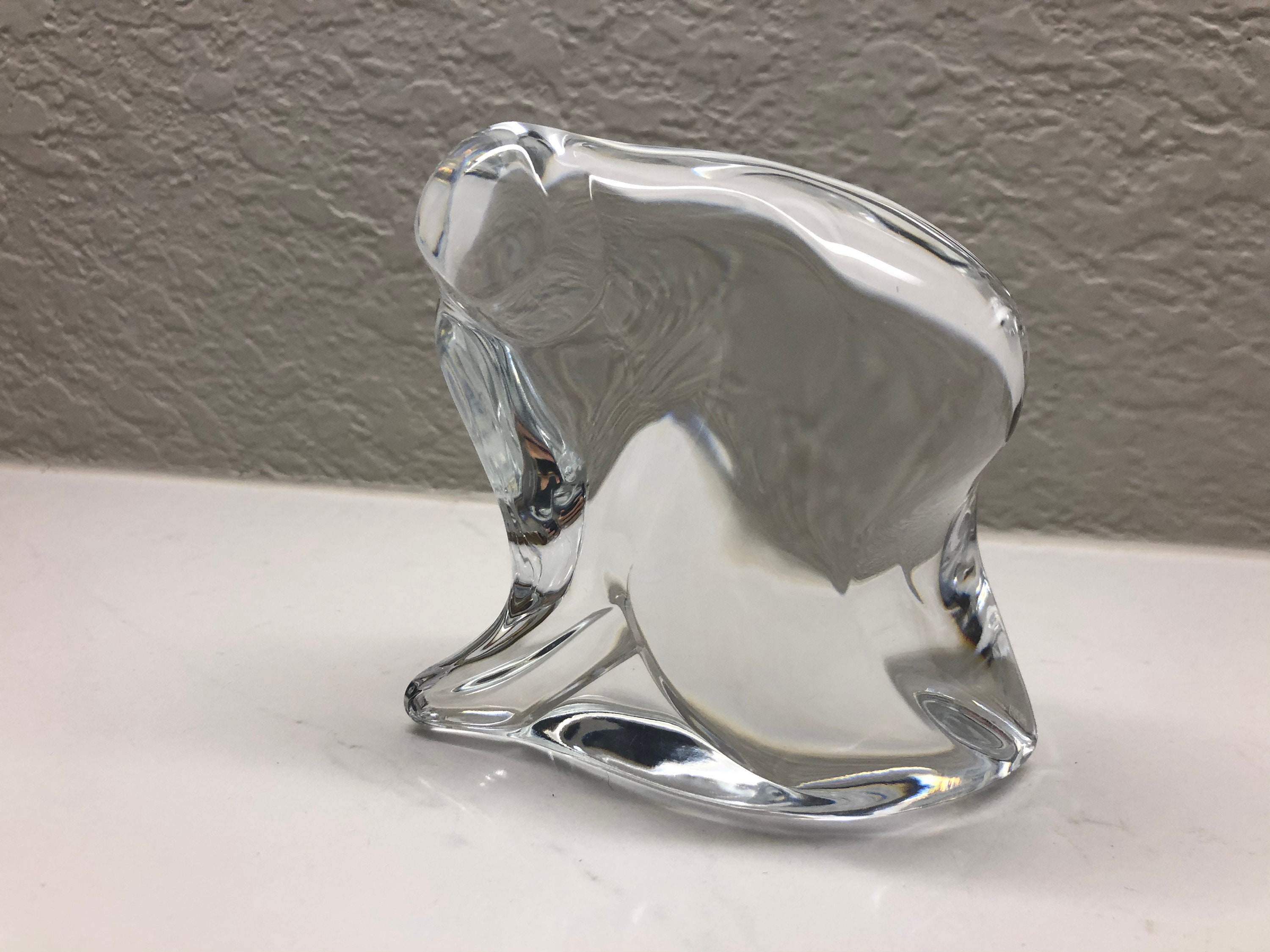 Hoya Japanese Art Glass Paperweight Lead Crystal Abstract - Etsy