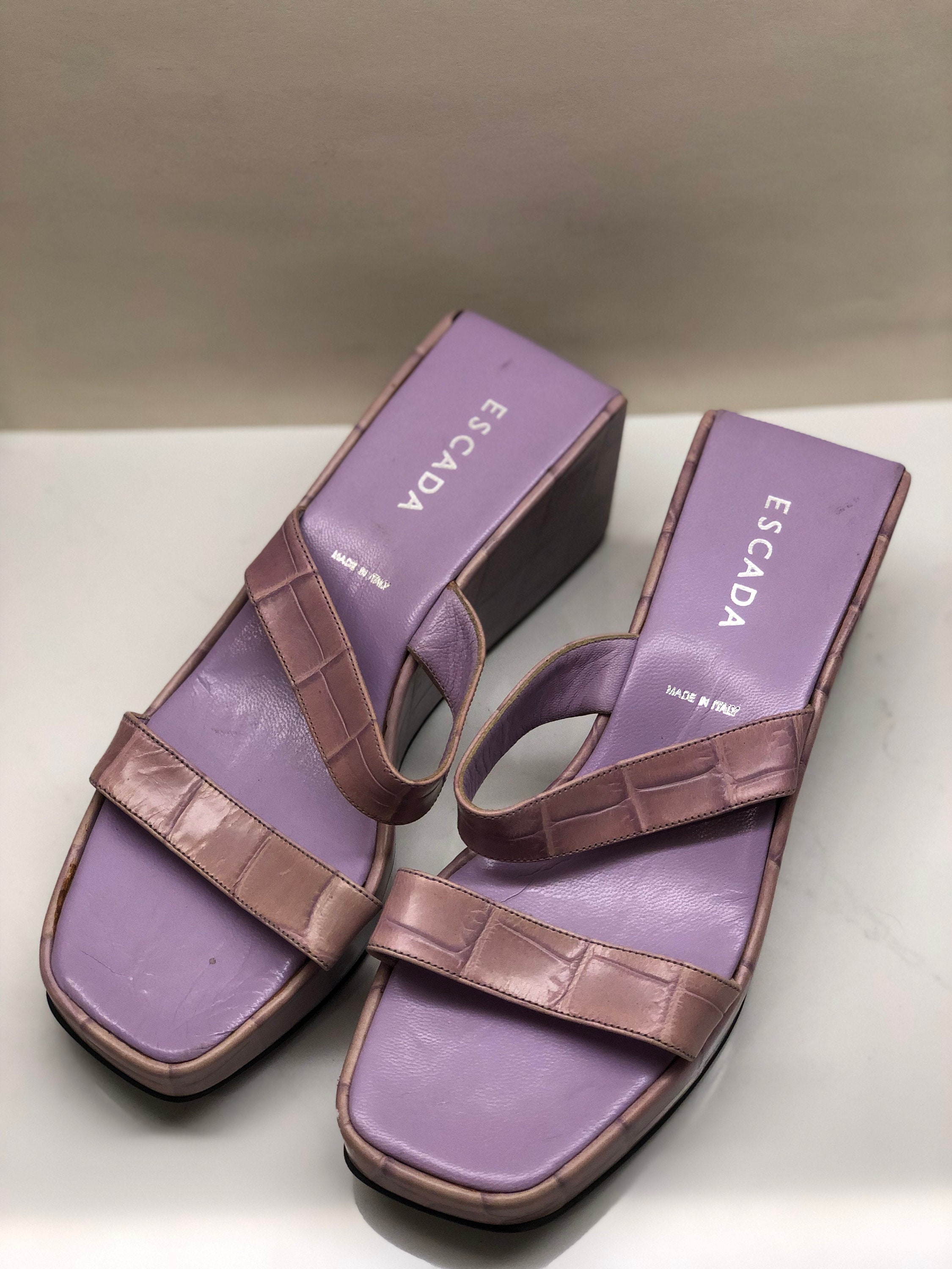 New Escada Women's Strappy High Sandals Lilac Size 36 - Etsy