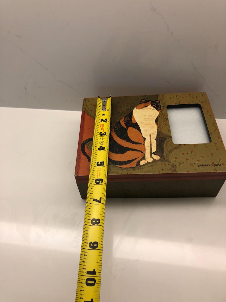 My Cat Wood Box Warren Kimble Calico Kitty 2.5" X 3.5" Photo Frame ...