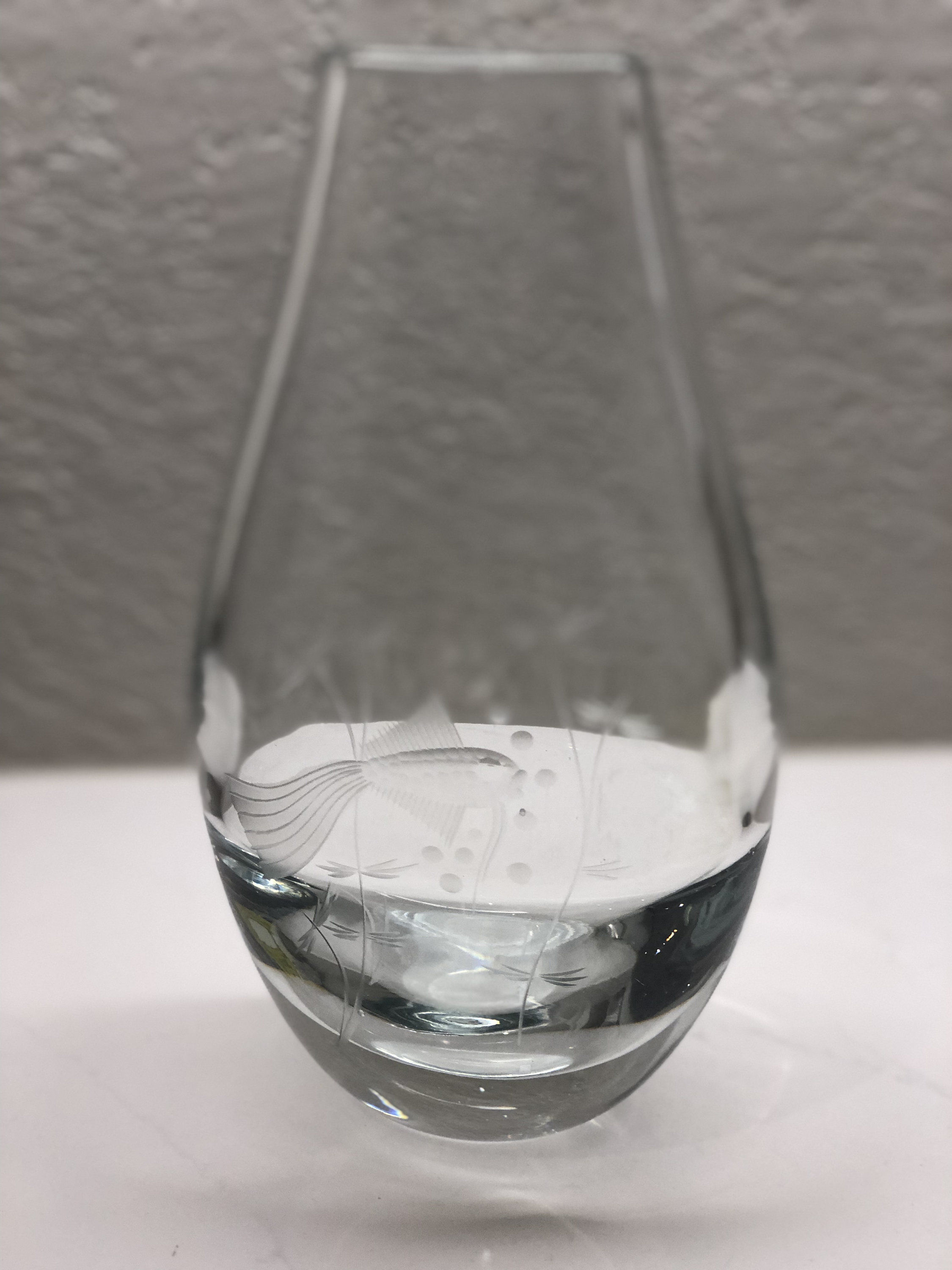 Kosta Boda Glass Vase, Sweden, Etched Fish,swim Goldfish,koi - Etsy
