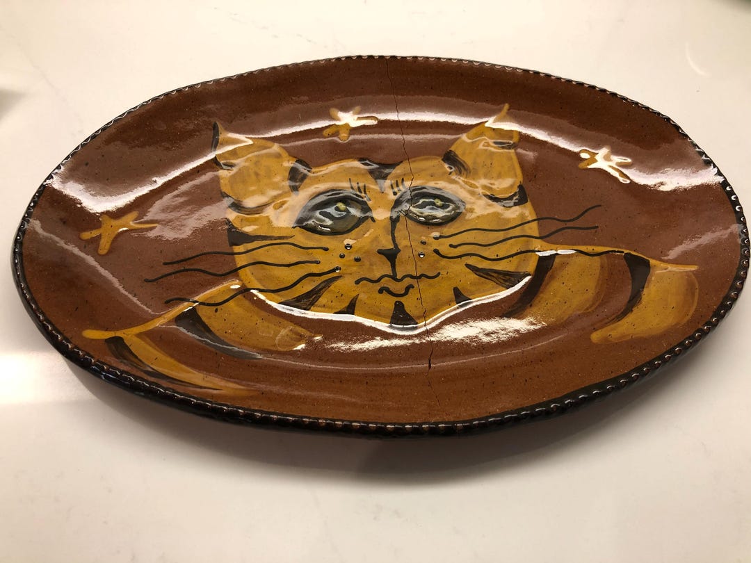 Cazan Cabin Craft Ohio Art Pottery Signed Ginger Cazan Redware Folk Art ...