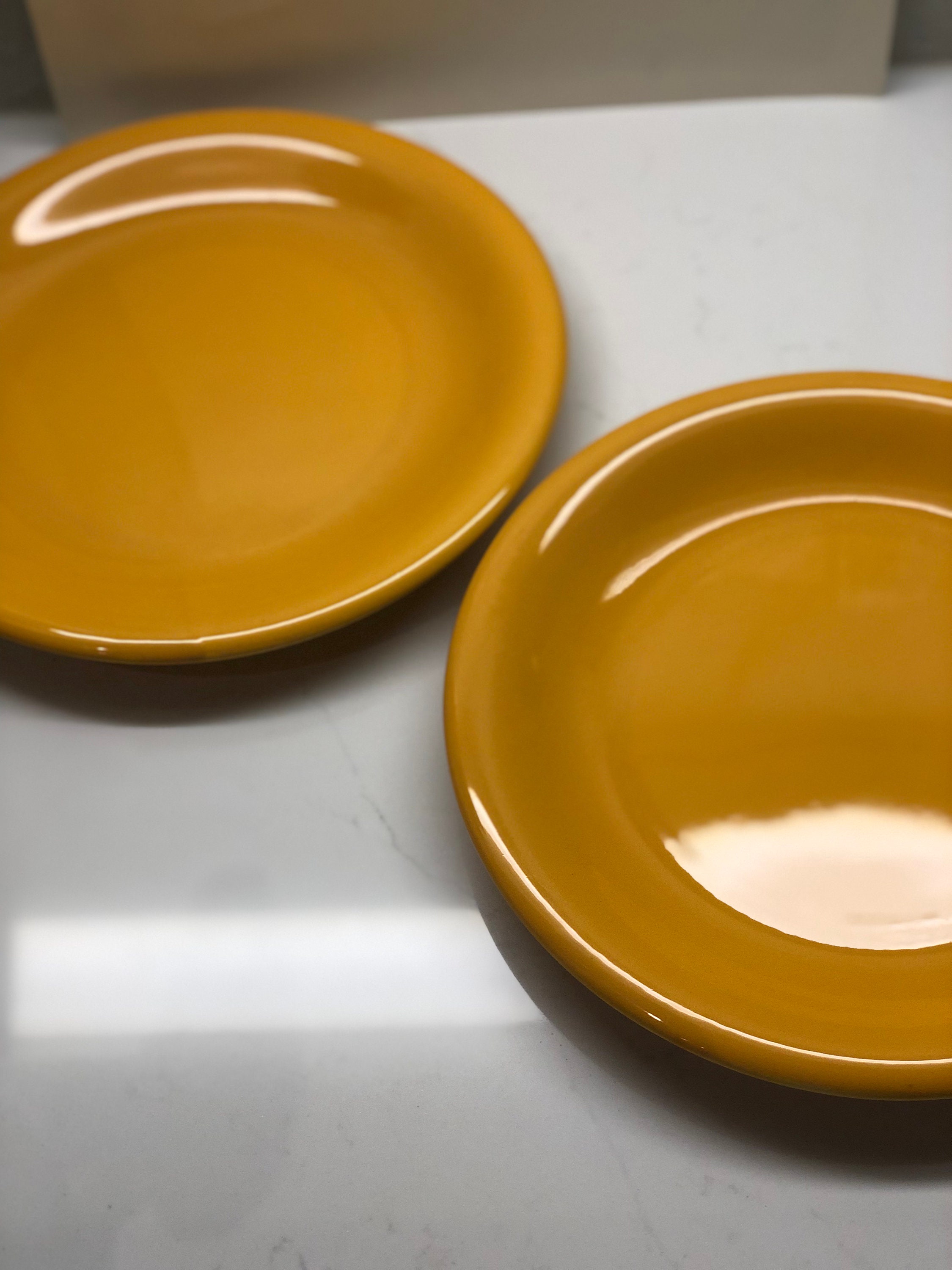 Ceramiche Toscane Dinner Plates Yellow , Italy - Etsy