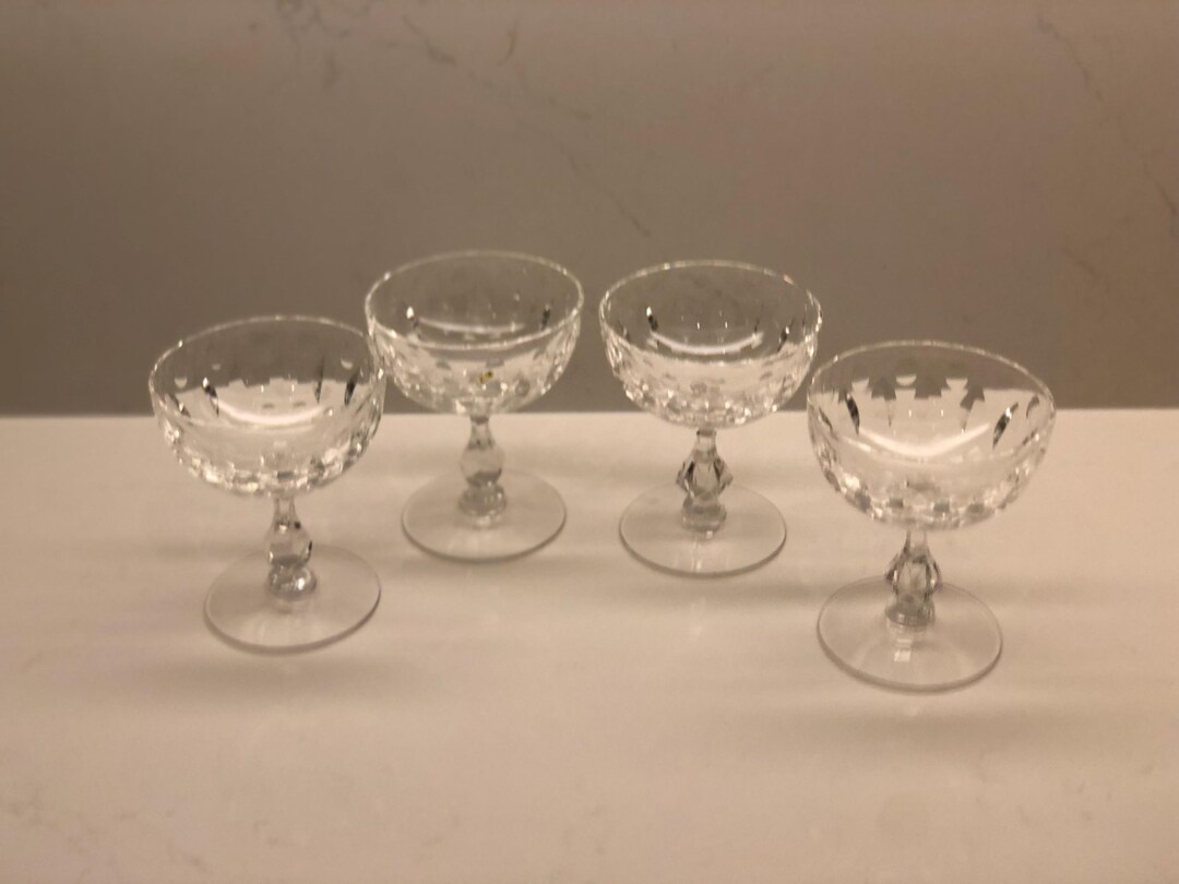 Tiffin - Franciscan Crystal Champagne / Sherbet Glasses Set of 4 and 4 ...