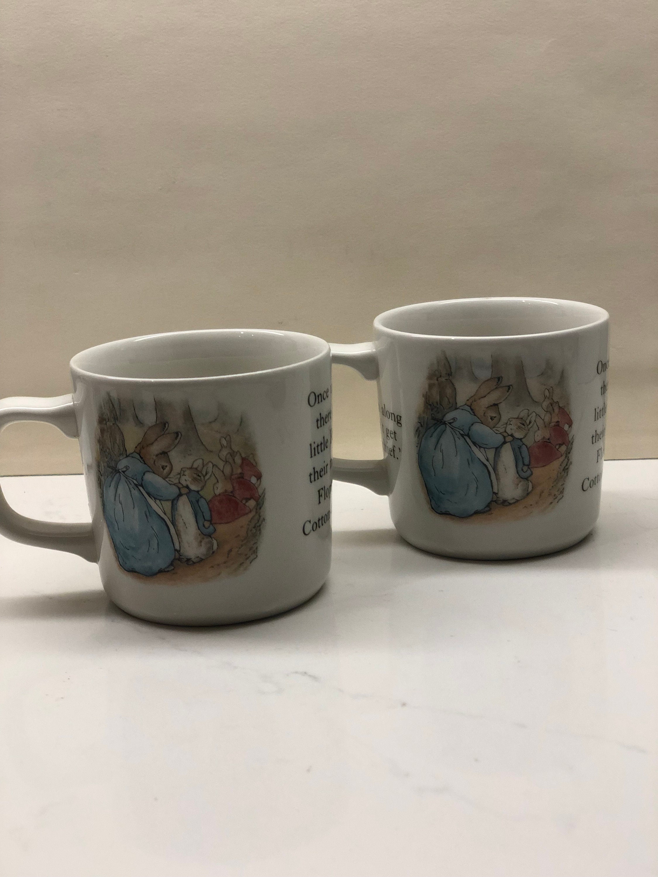 Peter Rabbit Beatrix Potter Wedgwood Set of Two Cups - Etsy