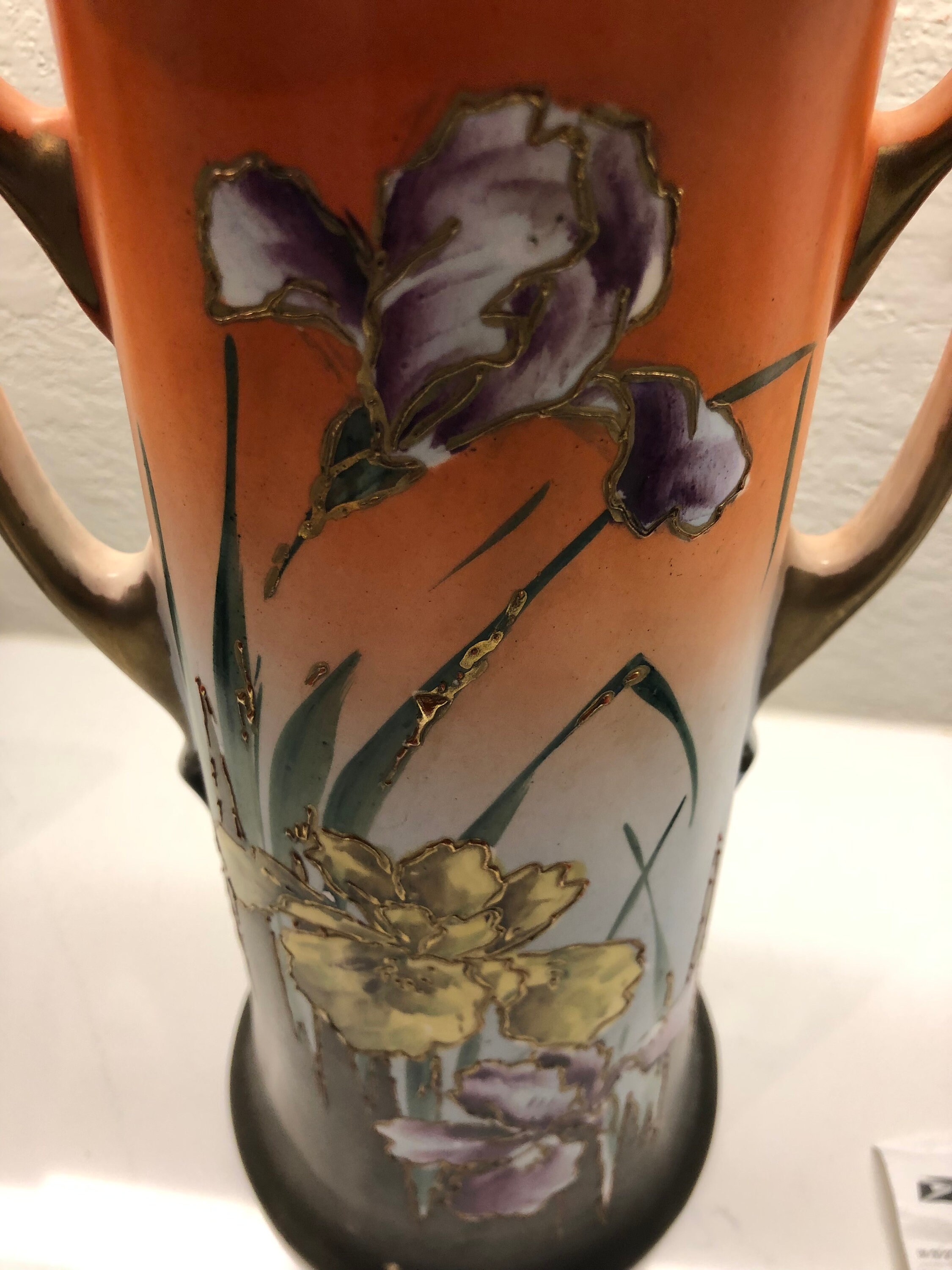 Royal Nippon Nishiki Hand Painted Floral Vase Gold Moriage - Etsy
