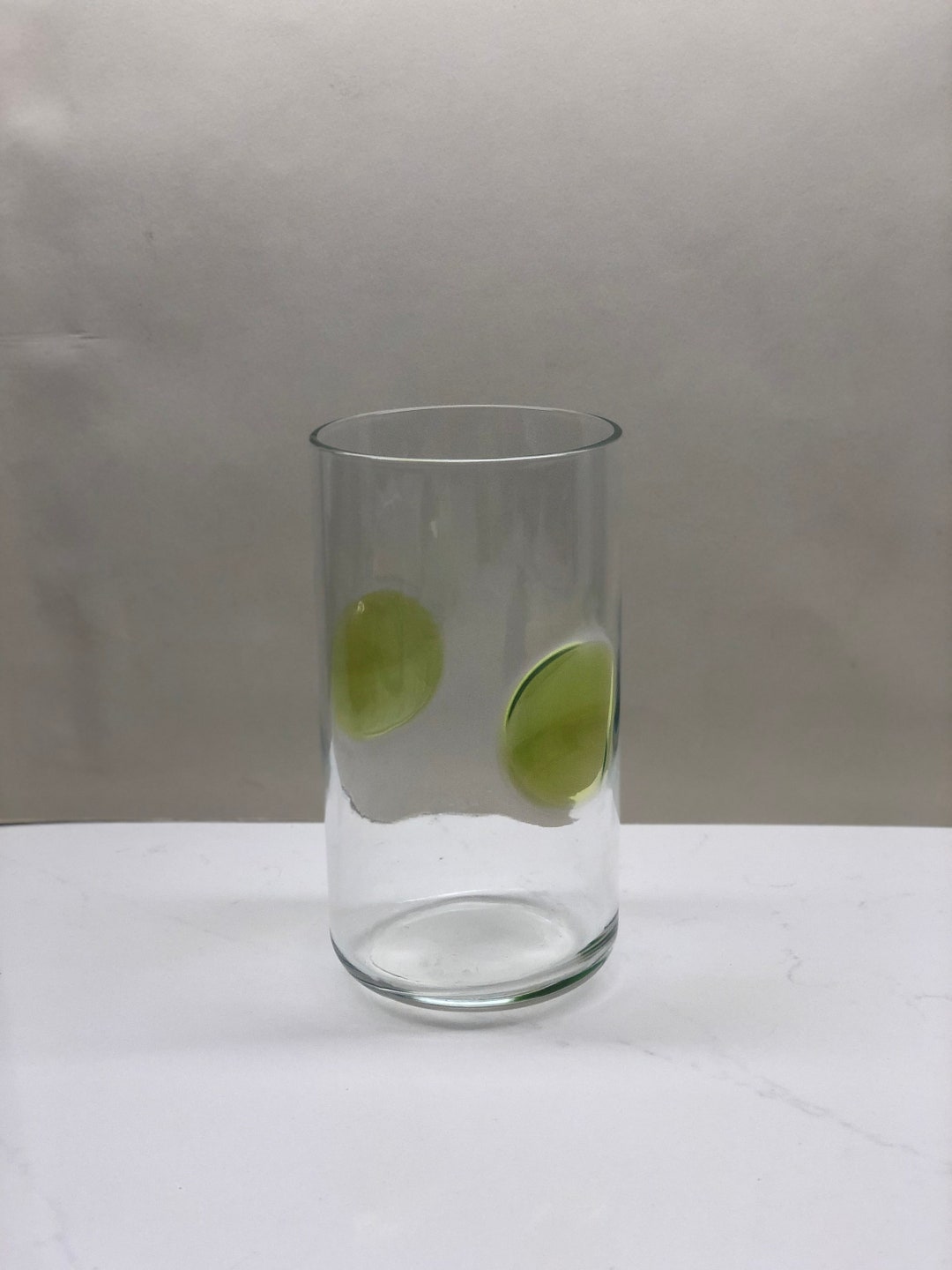 Bormioli Rocco Giove Green Clear Dimpled Glasses Set of 8 - Etsy