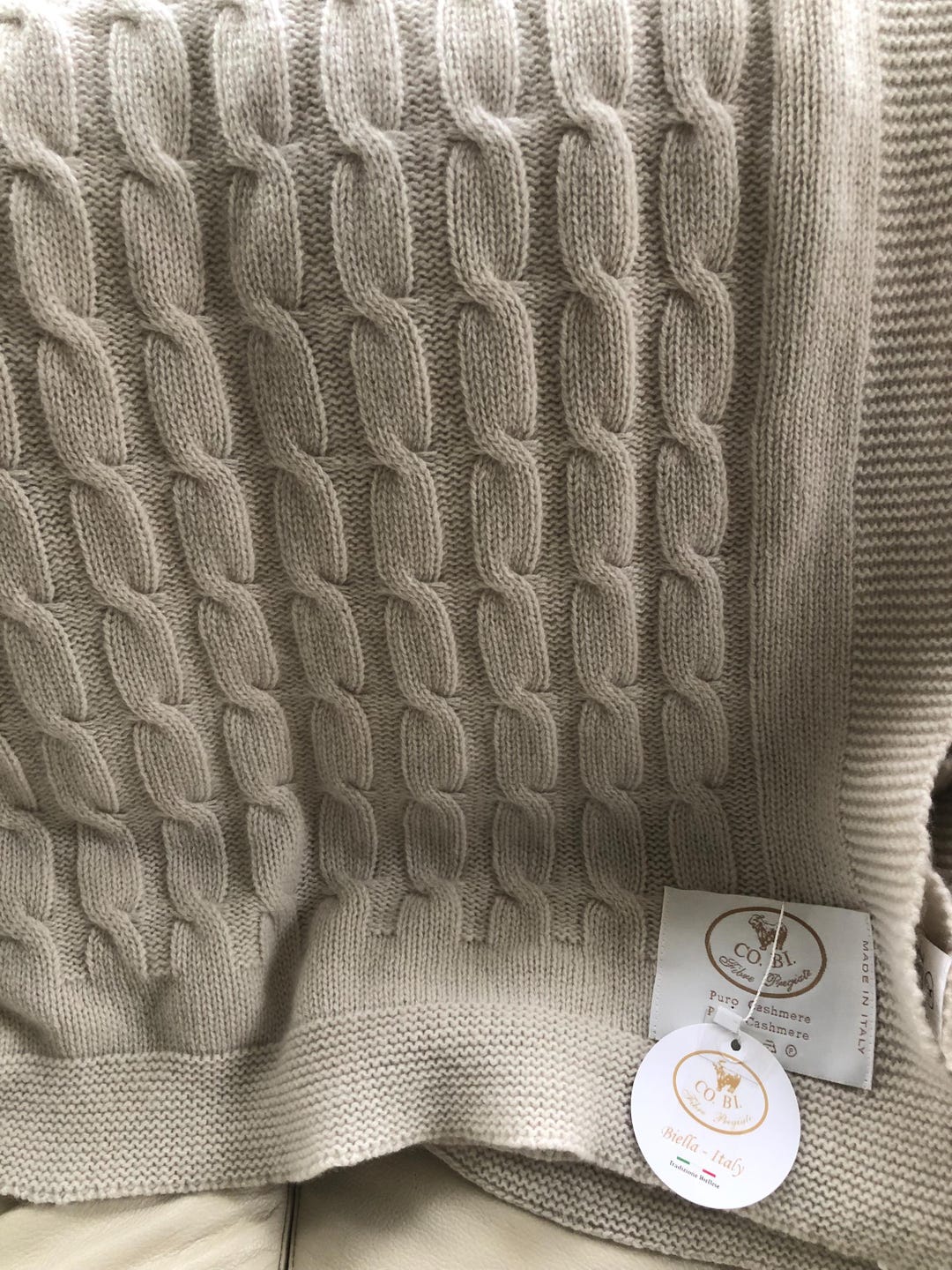 Cobi Pure 100 Precent Cashemire Throw Blanket Made in Italy 50 to 70 ...