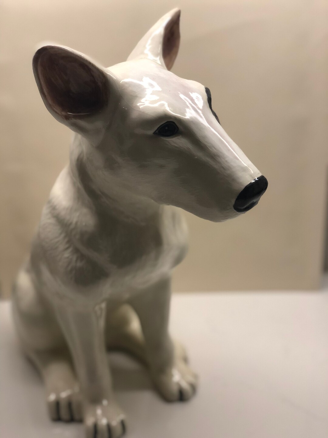 Vintage Spuds Mckenzie Ceramic Figure Large Decoration Bull Terrier ...