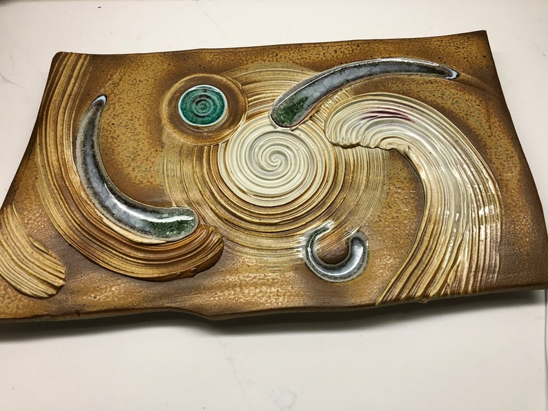 Matthew Patton Handcrafted Studio Art Pottery Wall Hanging 18.5 X 10.5 ...